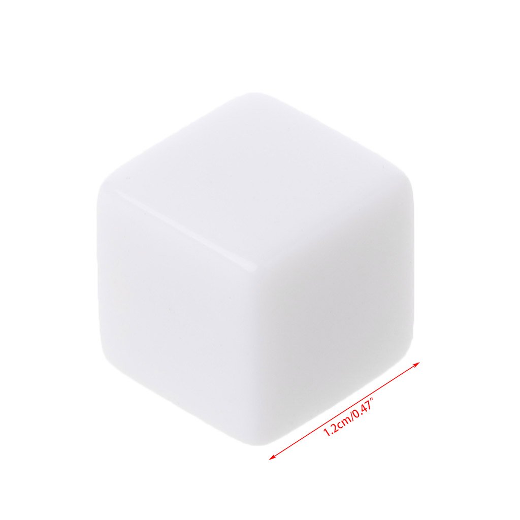 10Pcs D6 Dice 12mm Die Six Sided Table Gaming Dice Blank for Role Playing Toys