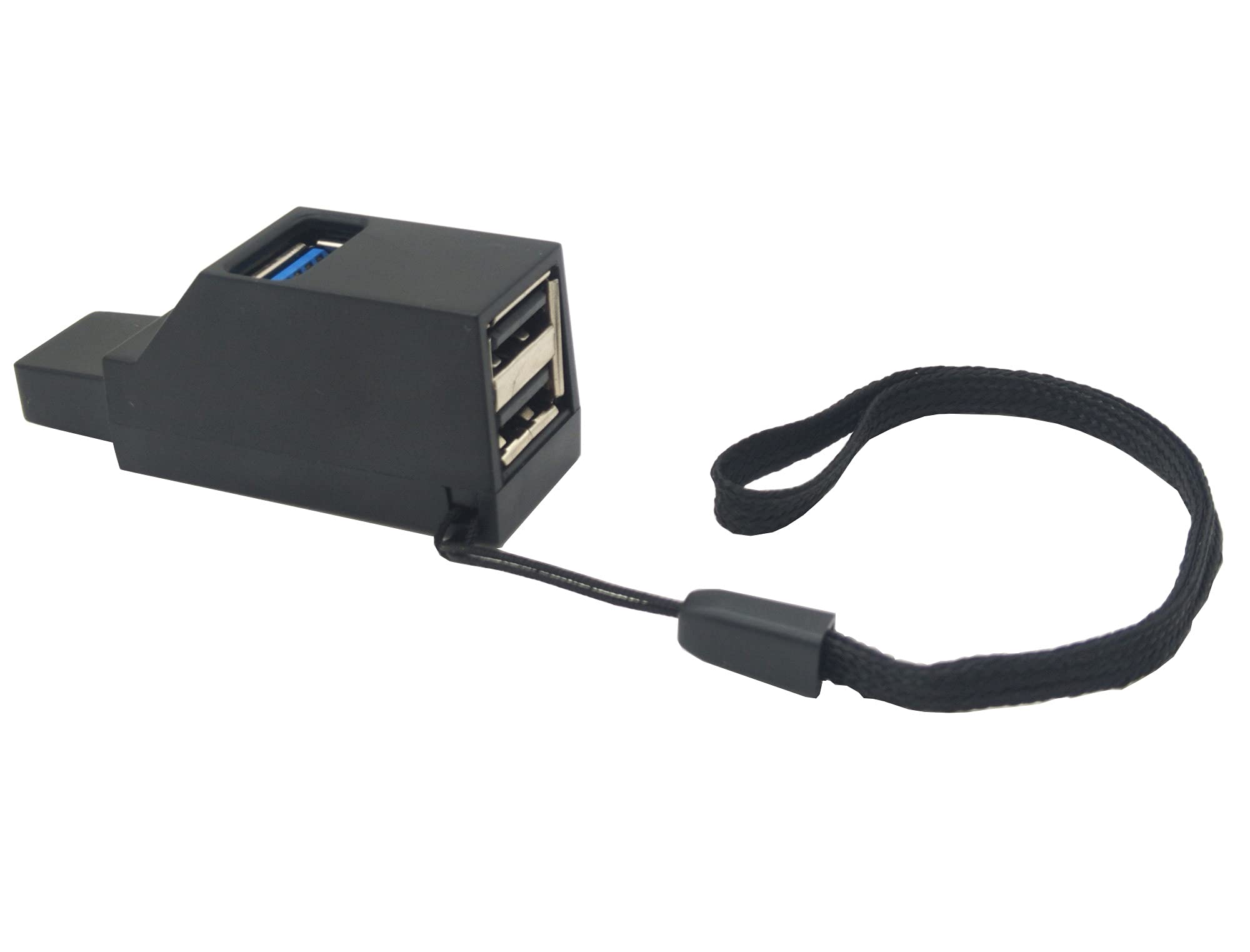 3-Port USB 3.0 Hub, Traovien USB 3.0/2.0 Data Hub Splitter Portable for PC, Laptop(Black,1pcs)