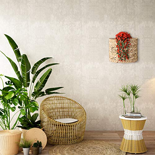 Artera Wicker Hanging Basket - 30cm x 13 cm Small Woven Fern Hanging Basket Flower Plants, Water Hyacinth Woven Basket