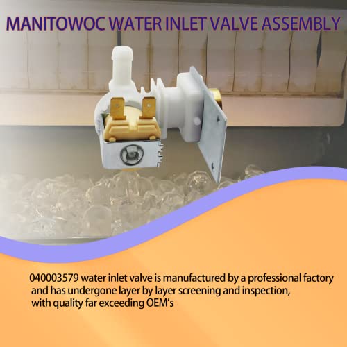 2023 Upgrade 040003579 33129042 Ice Machine Water Inlet Valve Assembly(OEM)115/120V 60Hz 5W For Manitowoc Ice Machine Parts 2-Year Warranty