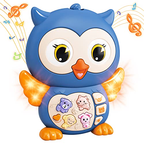 XINQEOW Baby Piano Toy, Infant Toys 6-12 Months, 3 Play Modes Owl Baby Light Up Toys, Lovely Baby Learning Toys 6 to 12 Months, Baby Einstein Piano Toys for Birthday Gifts
