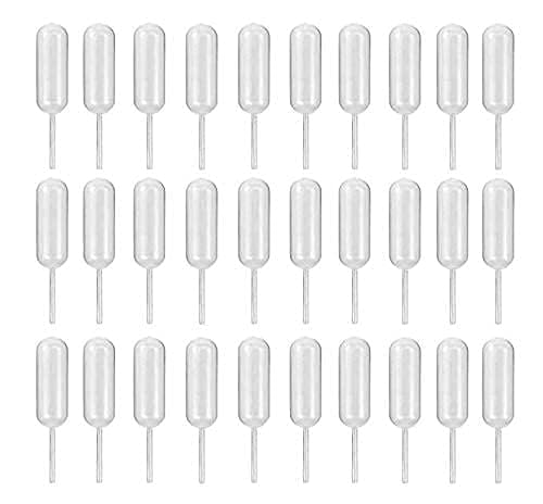 100 Pieces 4ml Cupcake Pipettes, Food Grade Plastic Disposable Pipettes Mini Liquid Injector (100-B)