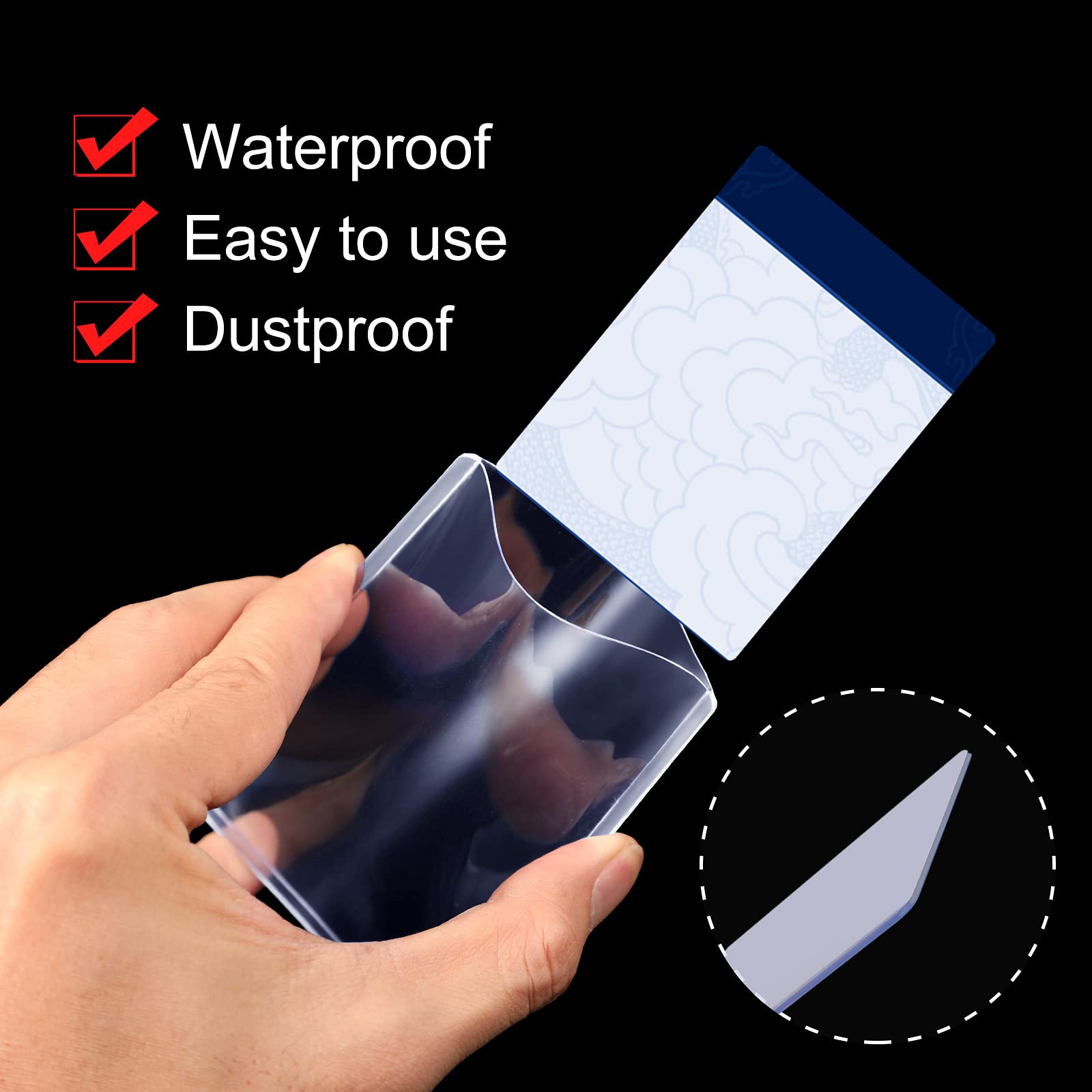 100 Pieces Baseball Card Holder Sleeve Plastic Hard Card Sleeve Plastic Card Protector Holder for Baseball Card, Football Card, Sport, 3 x 4 Inch (Clear)