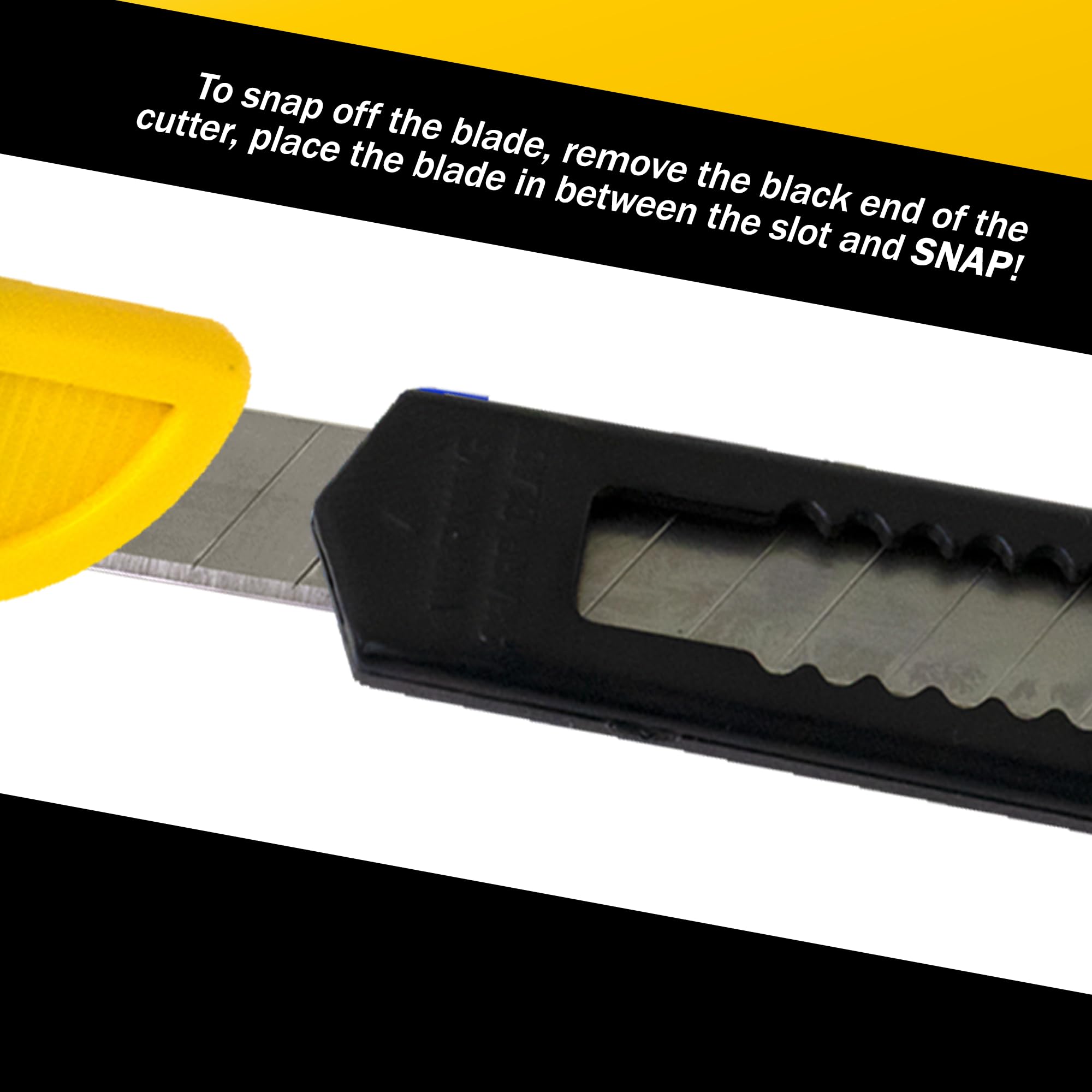 100 Bulk Small Safety Box Cutter Utility Knife Retractable Snap off Blade BLACK