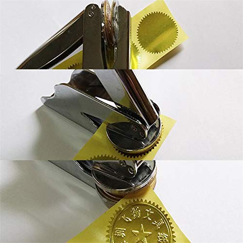 100pcs 1 3/4" Self-Adhesive Gold Embossed Foil Blank Certificate Sealing Stickers - Perfect for Invitations, Notary Seals, Corporate Seals, Personalized Monogram Emboss (Gold)