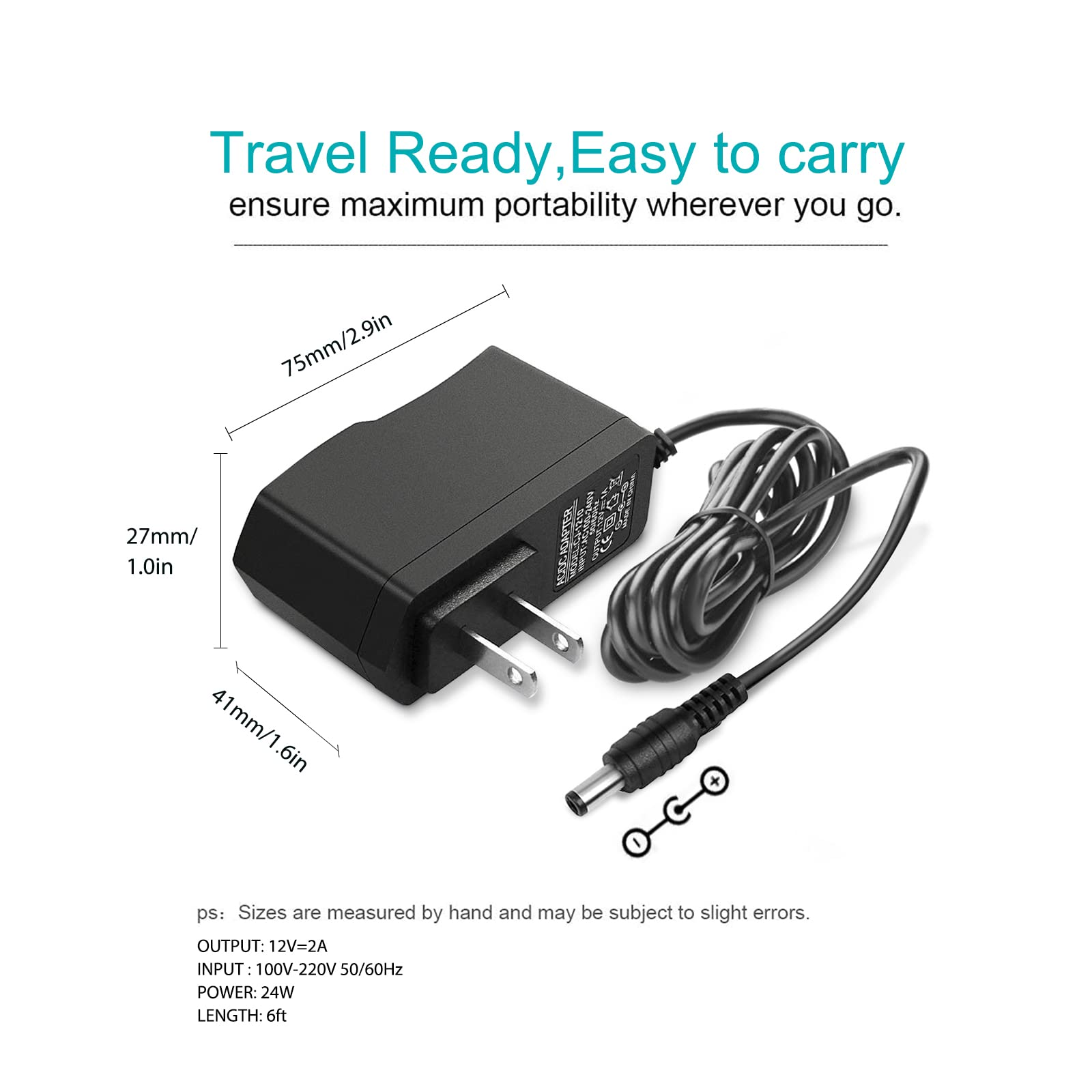 9V Adapter Charger Charging Cable Power Supply Cord Fit for Leap Pad 1 and LeapPad 2, LeapPad2 Custom, LeapsterGS Explorer, LeapPad Glo, Leapster L-max/-Tv, Leapster Explorer, Leapster 2 Charger