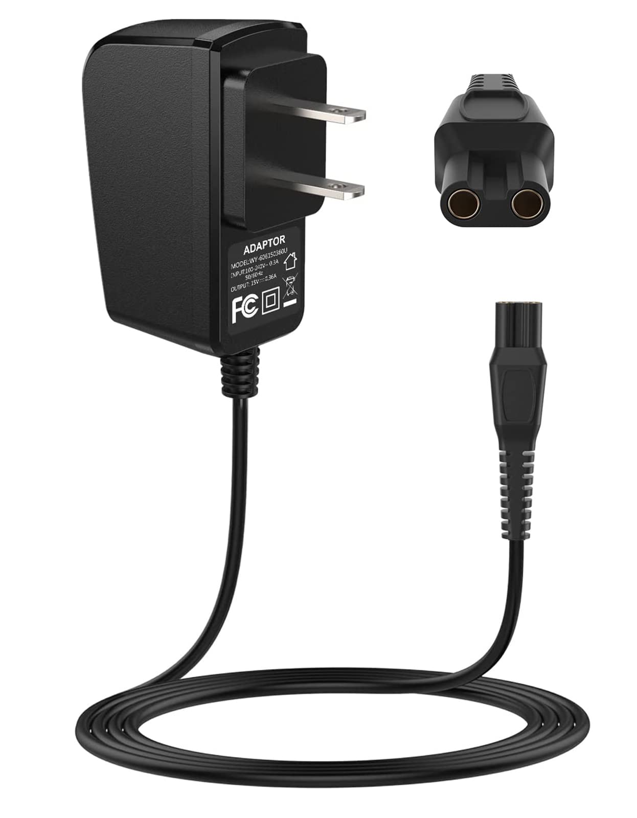 15V Shaver Charger Cord Fit for Philips Norelco HQ8505 7000 5000 3000 9000 Series mg7750 mg7790 Electric Shaver Razor,Aquatec,Arcitec,Multigroom Beard Trimmer Adapter Power Supply Charging Cord