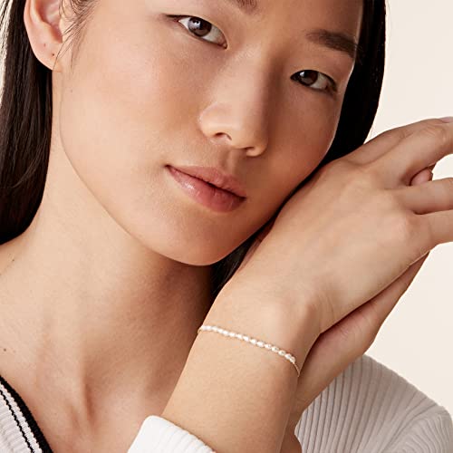 21C-B02 Freshwater Pearl Bracelet (Yellow Gold Plated)