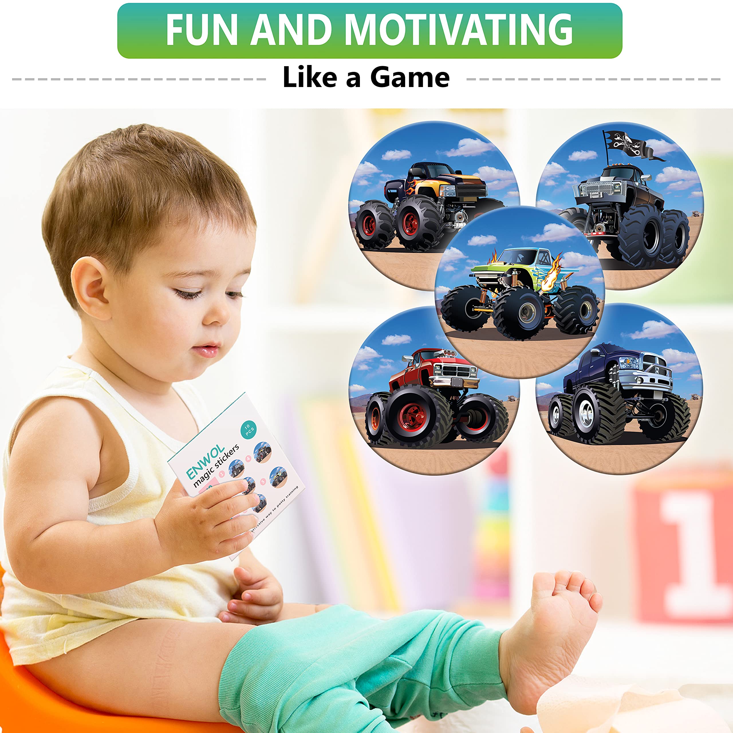 Potty Training Stickers Reusable - Toilet Targets for Potty Training Boys & Girls 10 pcs Toddlers Kids Magic Potty Targets Color Changing Potty Training Urinal Bullseye Toilet Reusable Pee Aim Target