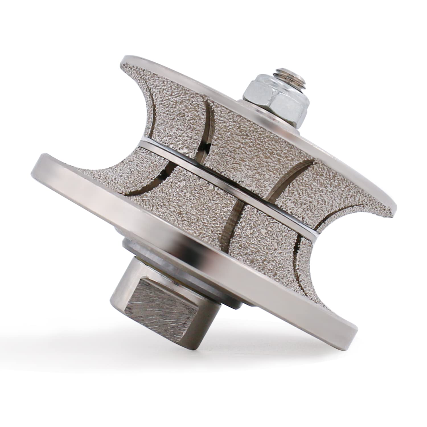 BSRTTOOl V30 1-1/4 inch Diamond Router Bit Full Bullnose Profiler Wheel Vacuum Brazed for Granite Concrete Marble Stone 5/8-11 Thread