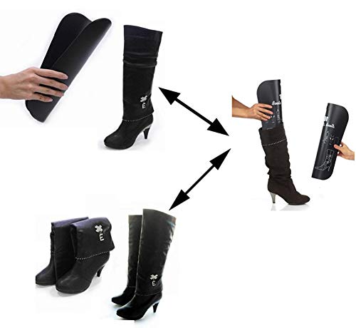 2 Pairs (14inch/36cm H) Practical Plastic Thicken Long Knee High Adult Shoe Support Portable Multifunction Automatic Stand Hanger Shoes Shape Keeper Boot Short Inserts Holder for Men and Women