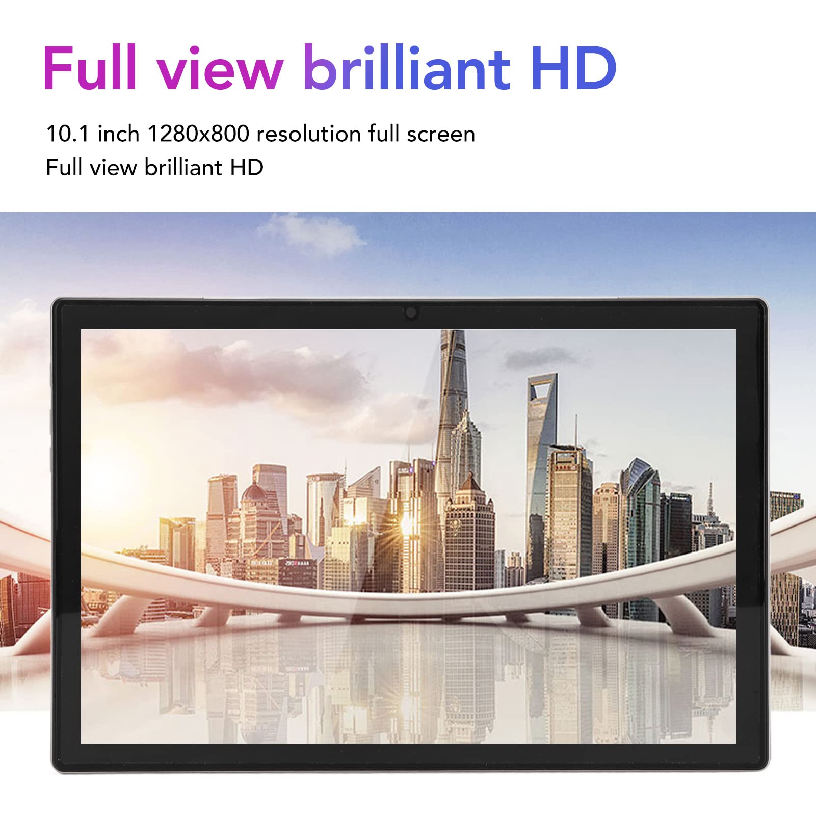 10.1in HD Tablet, for 8.0 Dual Cameras 3GB 64GB 100‑240V Tablet PC for Learning (US Plug)