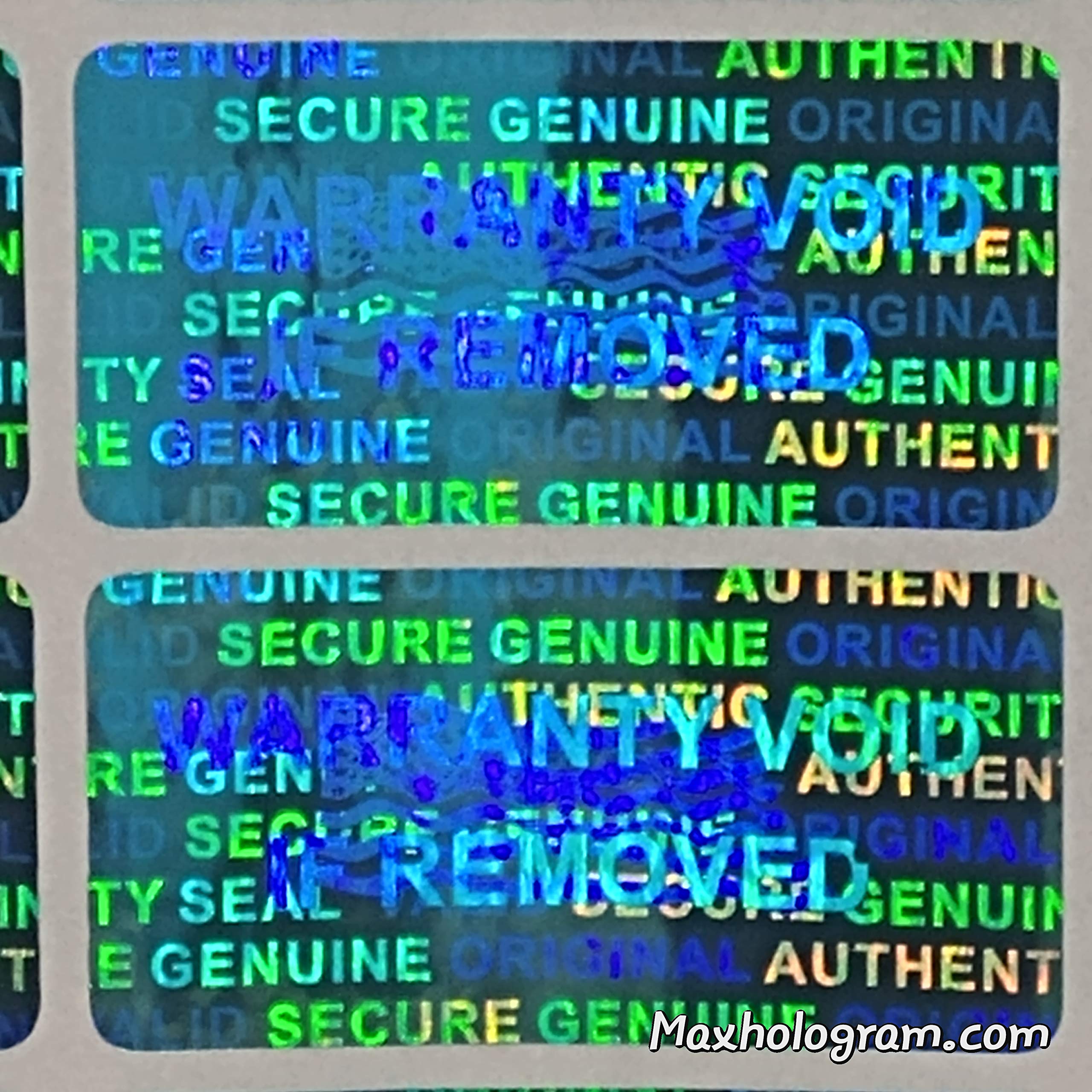 1000 Security Seal Hologram Tamper Evident Warranty Labels Stickers 15 mm x 30 mm- Dealimax Brand (Blue)