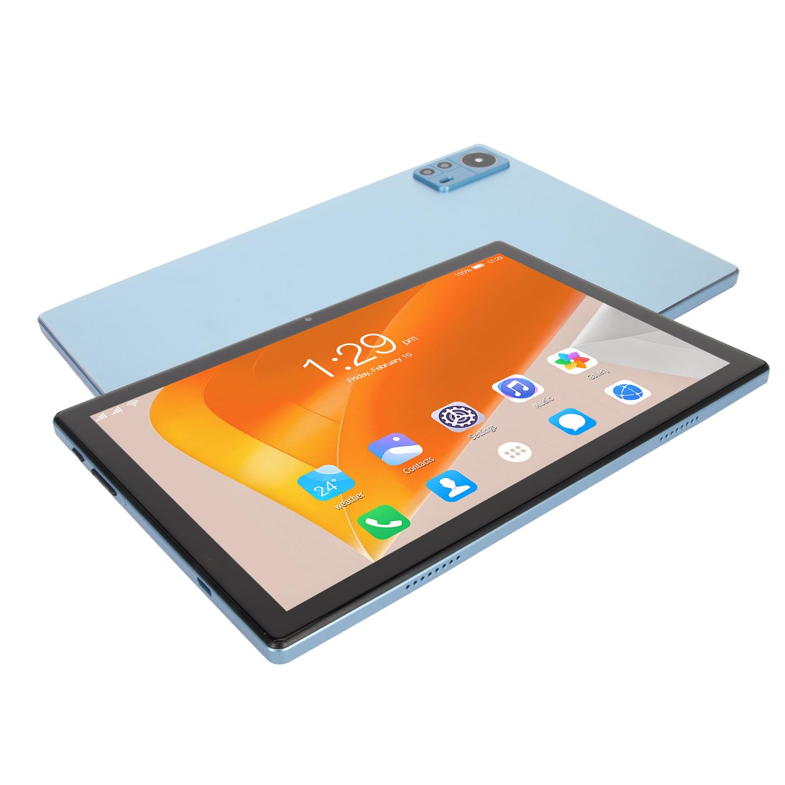 10.1 Inch Tablet Blue 5G WiFi Tablet 100-240V Support Fast Charging with Keyboard for Daily Use (US Plug)