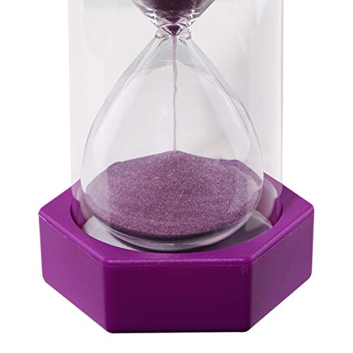 15 Minute Hourglasses Sand Timer - Tuffinix Plastic Classroom Sand Timers 15 Min for Kids School Bathroom Tea Game Kitchen Purple