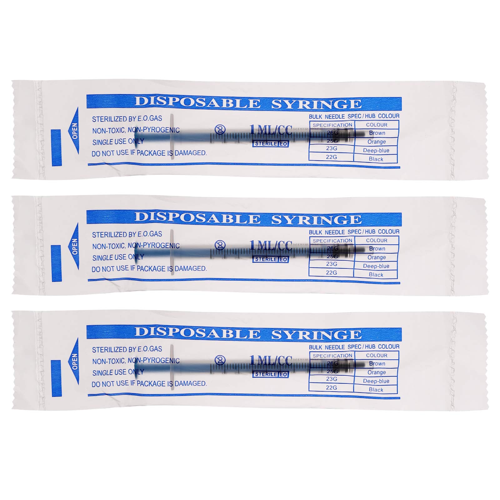 30 Packs 1ml Syringe Sterile, Oral Dispenser Syringe, Individually Sealed. (no needle)