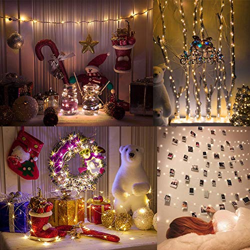 100 LEDs 32FT Window Curtain String Light Wall Decor & Christmas Wedding Party Home Garden Bedroom Outdoor Indoor Wall Decorations, Warm Yellow