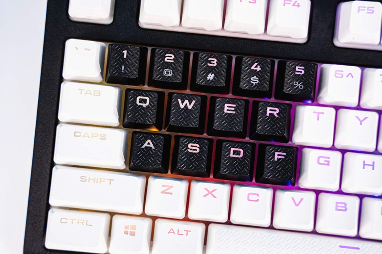 13 Keys Non-Slip Backlit keycaps Gaming Performance FPS MOBA Key Caps OEM Profile for Corsair K70 RGB K95 K65 K68 K63 K100 Mechanical Gaming Keyboards DIY Replace (Black)