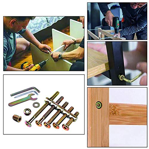 243PCS M6 Kit Crib Screws Baby Bed Screws Hardware Replacement Kit, Hex Socket Head Cap Screws Nuts for Furniture Beds Crib by SG TZH