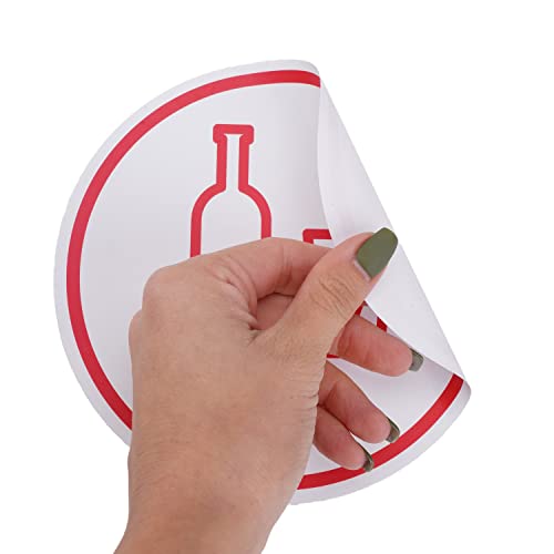 6 Pack Glass, Paper, Plastic, Metal, Trash, Recycle Sign Stickers - Self-Adhesive Vinyl Decal Recycle Logos - Eco-Friendly Trash Can Signs - 6" - Indoor & Outdoor Use - Waterproof & UV Protected