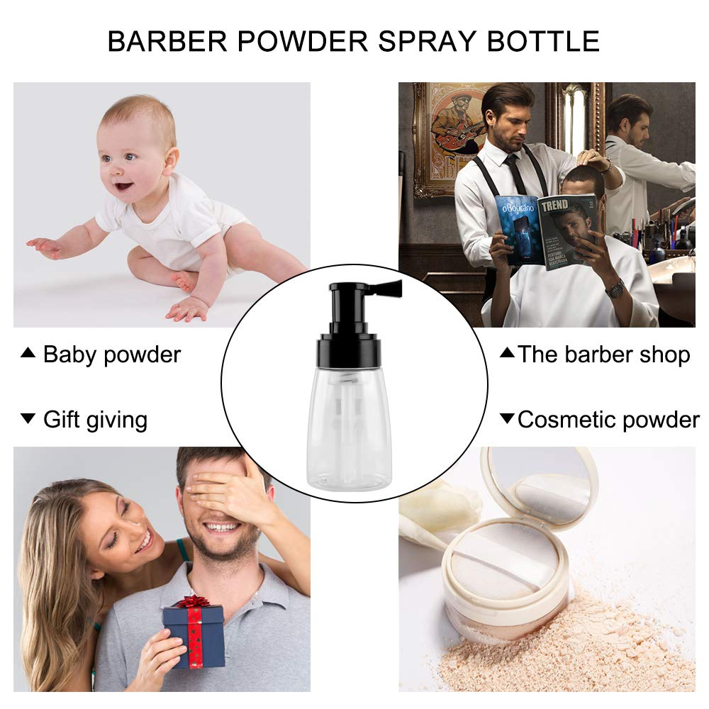 2 Pieces Barber Powder Spray Bottle, Empty Powder Travel Cosmetics Blower, Refillable Hair Fiber Applicator for Hair Salon, Home, Beauty (140ml+140ml)