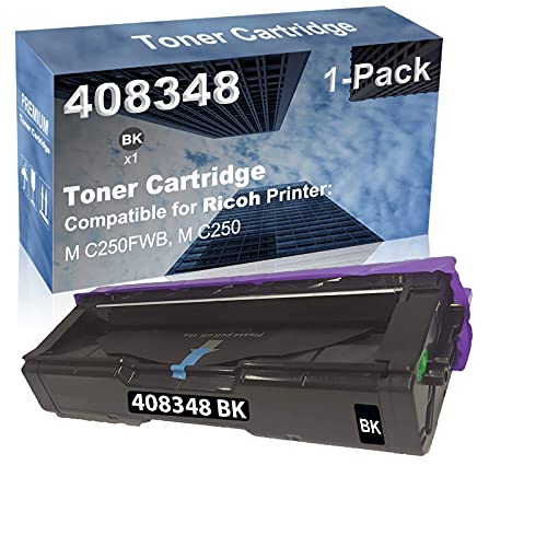 1-Pack (Black) Compatible High Yield 408348 Laser Printer Toner Cartridge Used for Ricoh M C250FWB, M C250 Printer