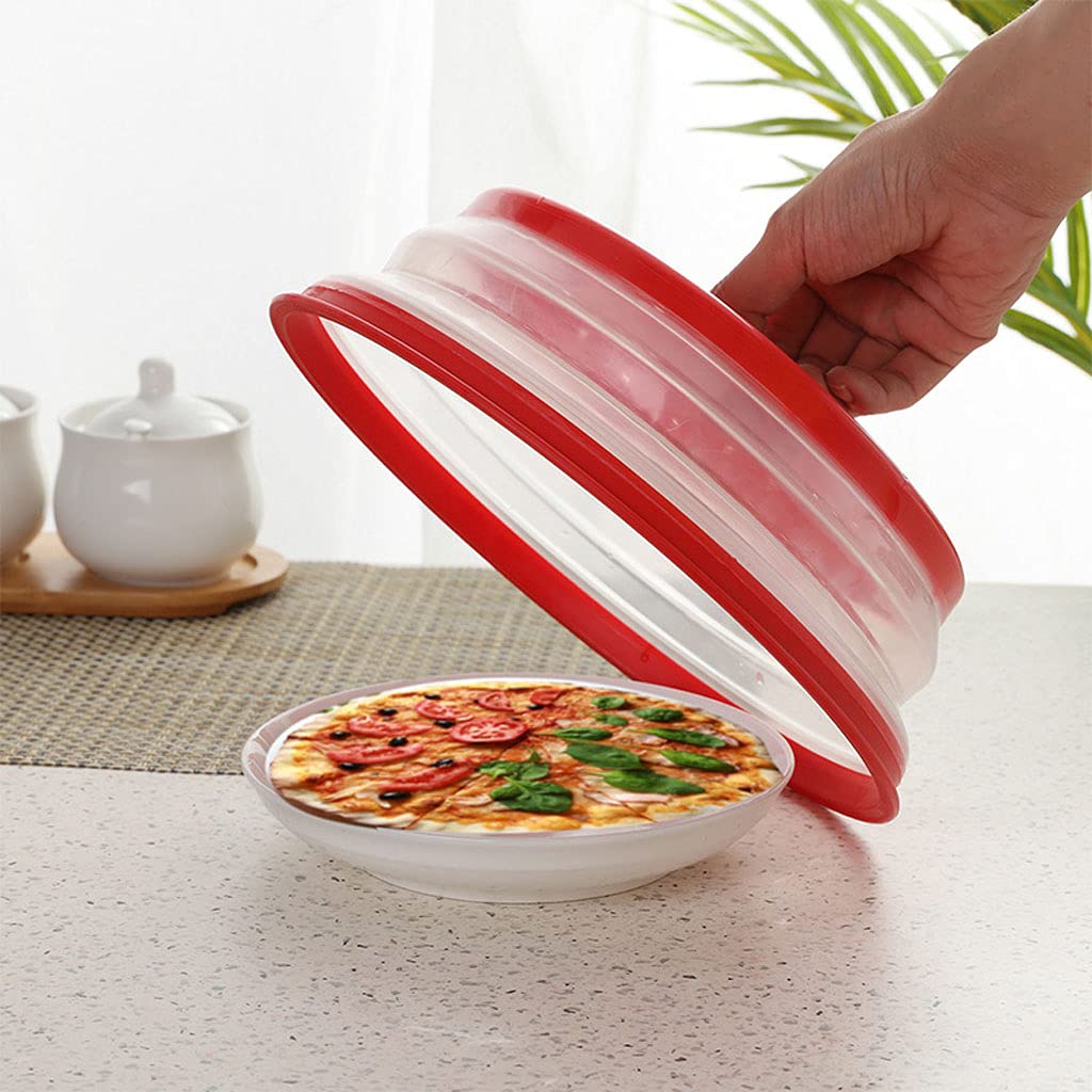 10.5 Inch Collapsible Microwave Splatter Cover For Food With Silicone Mats, Dishwasher-safe, Microwave Plate Cover With Steam Vent,BPA-Free Silicone & Plastic (blue)