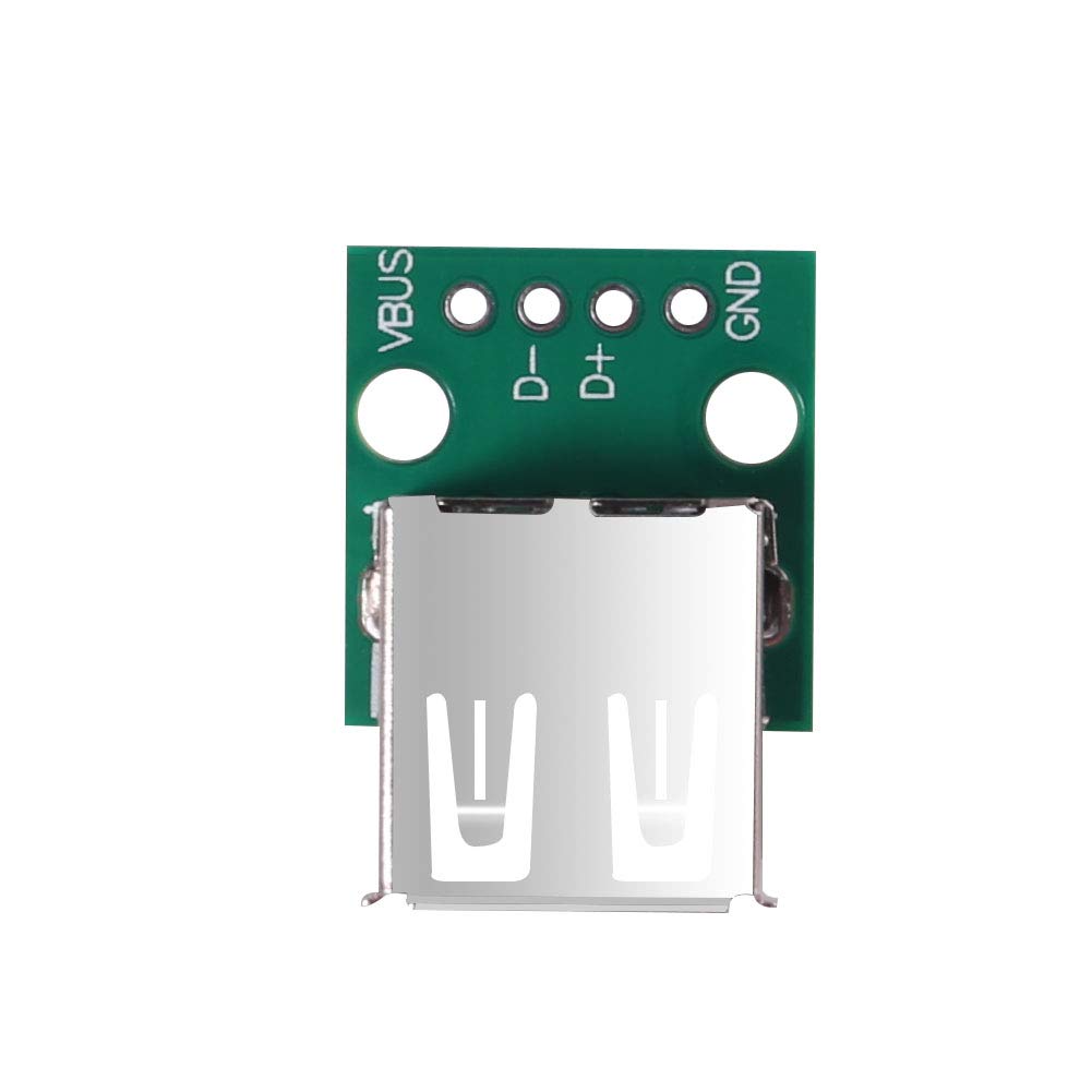 10Pcs USB 2.0 Breakout Board, MELIFE USB to DIP Adapter 2.54mm Breakout Board 4 Pins Pinboard USB Type A Breakout Board