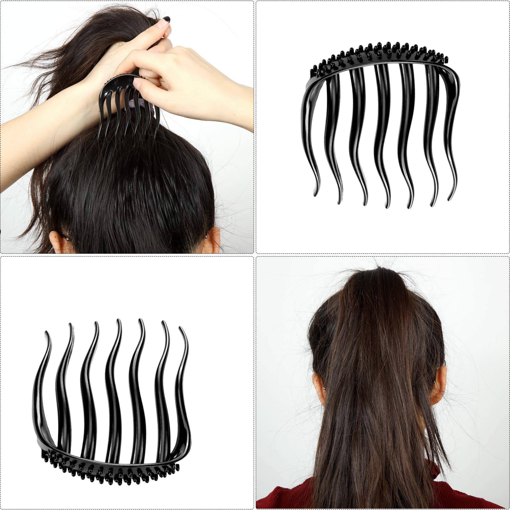 16 Pieces Hair Bump Sponge, Padding Volume Insert Tools, Simple Braid Tools, Bases up Combs, Hair Styling Accessories for Girls & Women