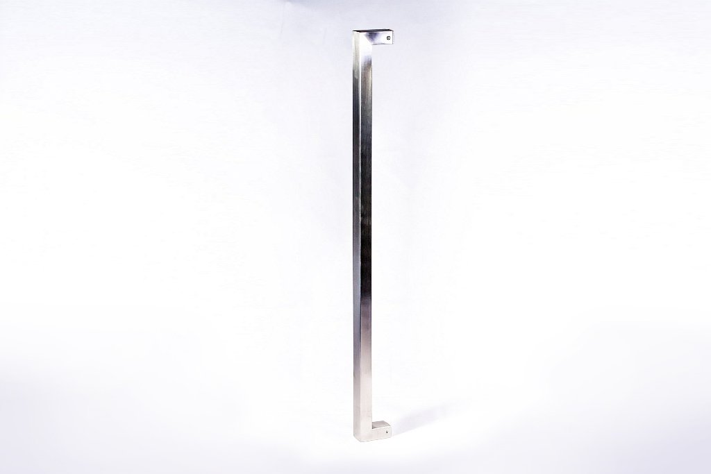 12 Inch Square Rectangle Flat Shape Stainless Steel Modern Contemporary Entry Door Handle Towel Bar Pull Shower Glass Sliding Barn Door Interior Exterior Door Pull Push Brush Nickel Satin Finish