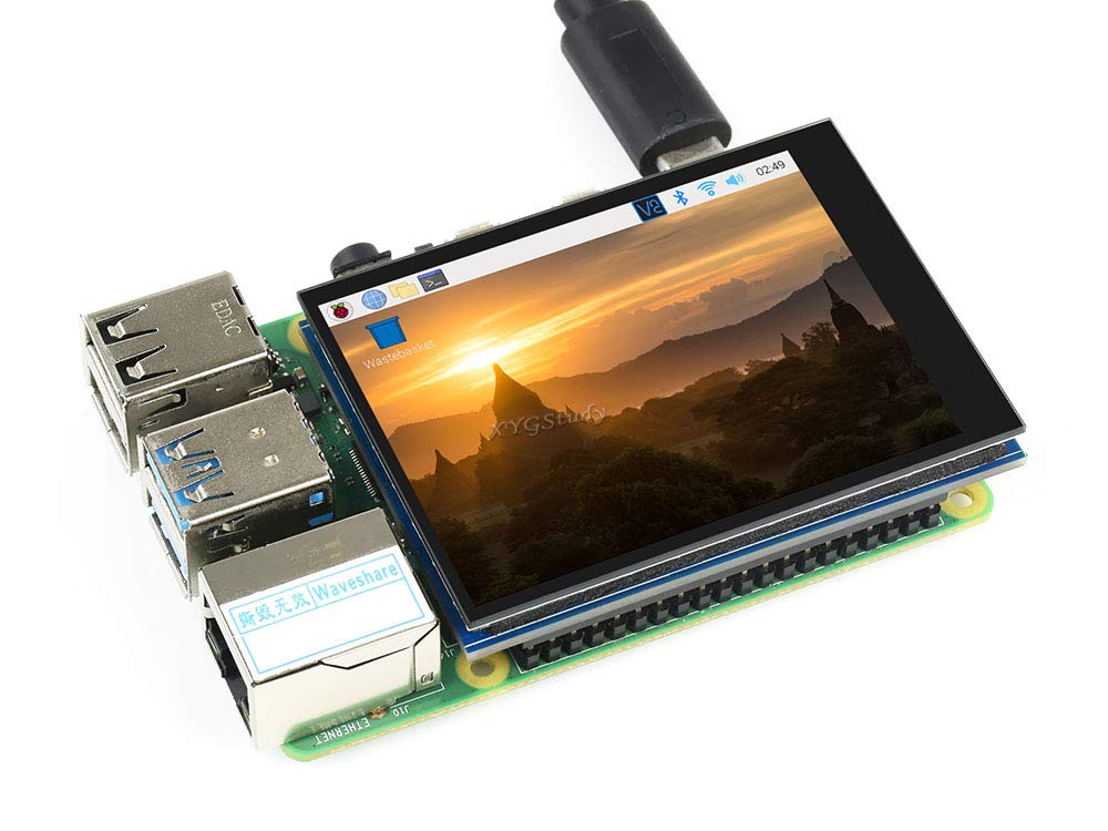 2.8 inch IPS 480×640 Display LCD DPI Interface Capacitive Touch Screen Fully Laminated Toughened Glass Cover Supports Raspbian Kali Raspberry Pi 4B/3B+/3B/2B/Zero/Zero W WH @XYGStudy