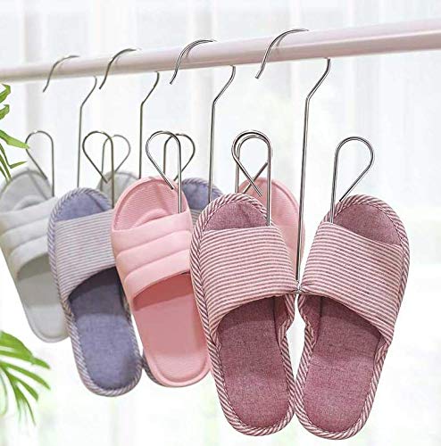 5 Pack Stainless Steel Shoes Hanger Drying Rack for Dehumidifying Hanging Leather Shoes,Double Hook Design Drying Shelf Storage Organizer,Closet Organizer Storage