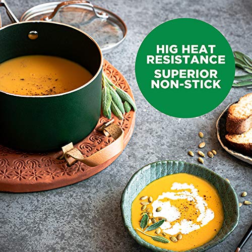 Granitestone Diamond Granite Stone Classic Emerald Pots and Pans Set with Ultra Nonstick Durable Mineral & Diamond Tripple Coated Surface, Stainless Steel Stay Cool Handles, 10 Piece Cookware, Greenā¦