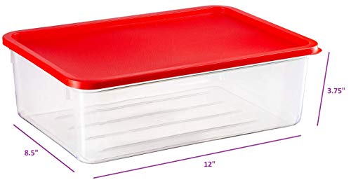 2 Pack - Zilpoo Plastic Food Storage Containers with Lid, Refrigerator, Freezer Covered Cake Keeper, Cupcake Carrier, Christmas Cookie Holder, Lunch Box, 169 oz.