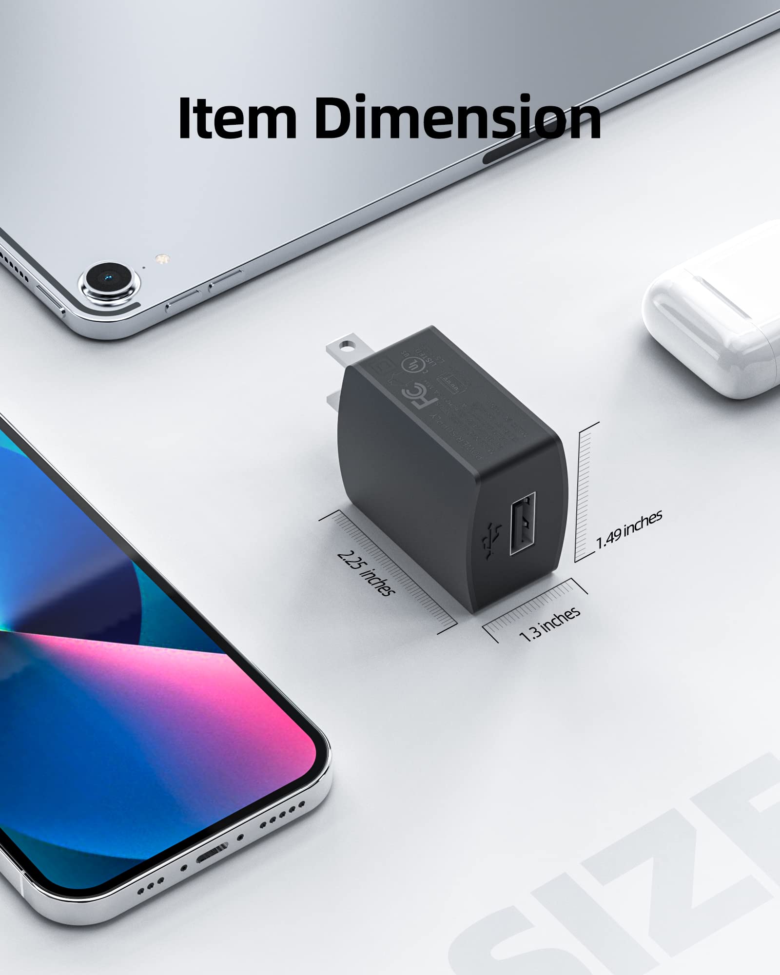 10W Tablet Charger Fit for Lenovo, Micro USB and USB C Connector