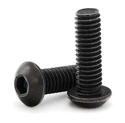 18-8 Stainless Steel Black Oxide Button Socket Head Screws - 1/4-20 x 1 (FT) Qty-100