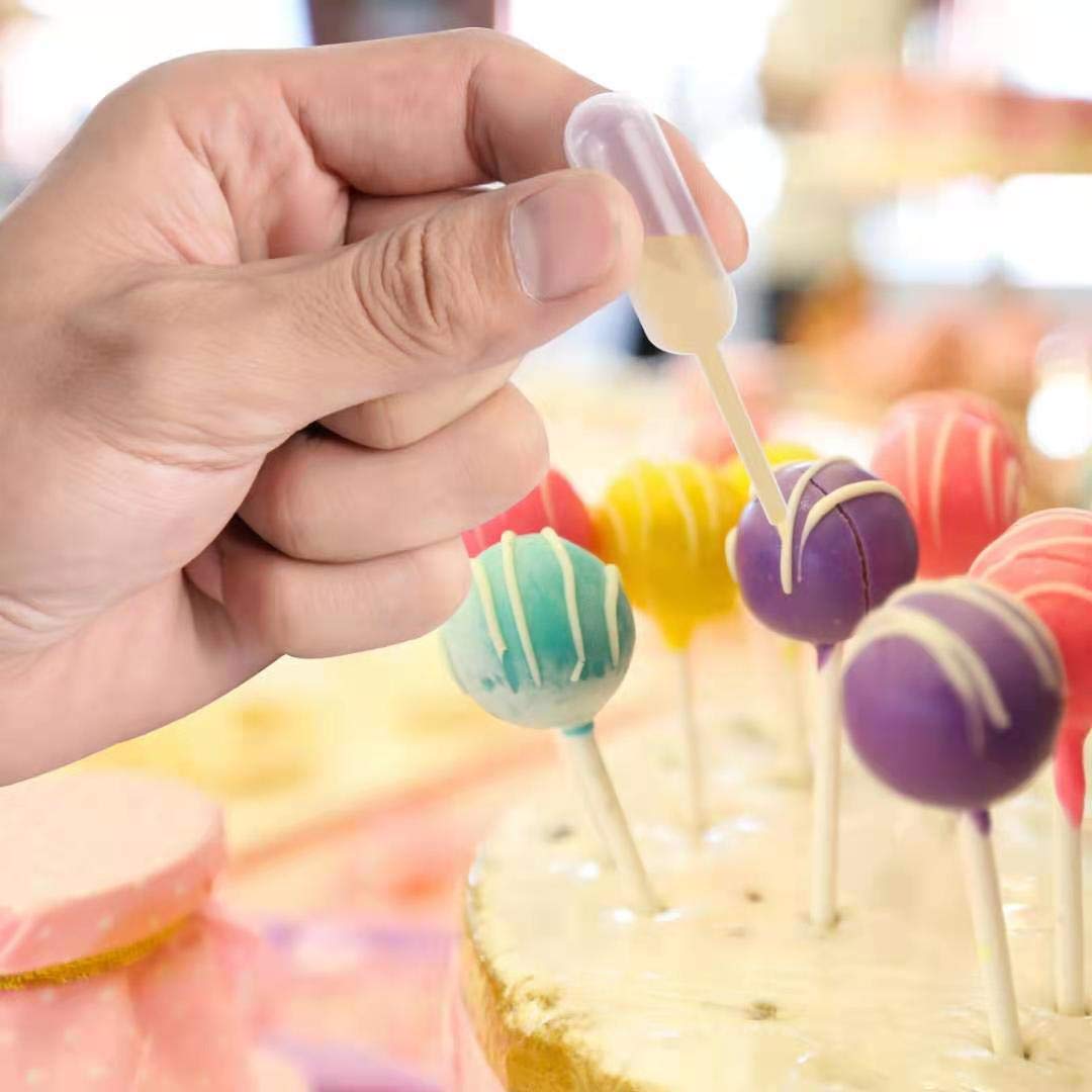 400pcs 4ml Plastic Pipettes Squeeze Transfer Pipettes Suitable for Chocolate, Cupcakes, Strawberries and Chocolate, Birthday Party and Holiday Decoration.
