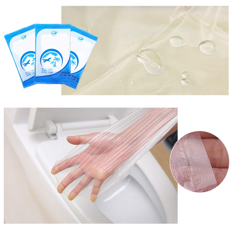 100 Pack Disposable Plastic Toilet Seat Covers,Portable Potty Seat Covers for Travel,Toilet Seat Protectors for Toddler Potty Training,Pregnant Mom,Individually Pack