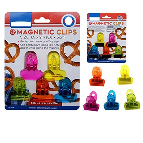 10 Pc Magnetic Clips Chip Seal Snack Food Storage Bag Clamps Multi Purpose Craft