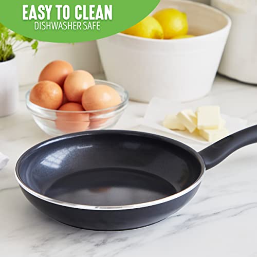 GreenLife Soft Grip Diamond Healthy Ceramic Nonstick, 13 Piece Cookware Pots and Pans Set, PFAS-Free, Dishwasher Safe, Black