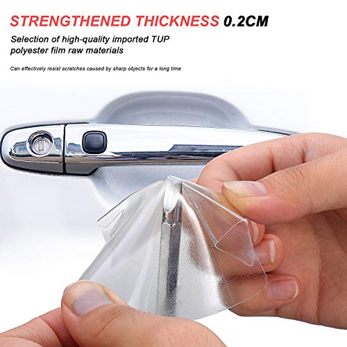 BBTO Car Door Handle Cup Protector Clear Car Door Handle Scratches Protective Films for Vehicles Transparent Paint Scratch Protection Protective Film (8 Pieces)