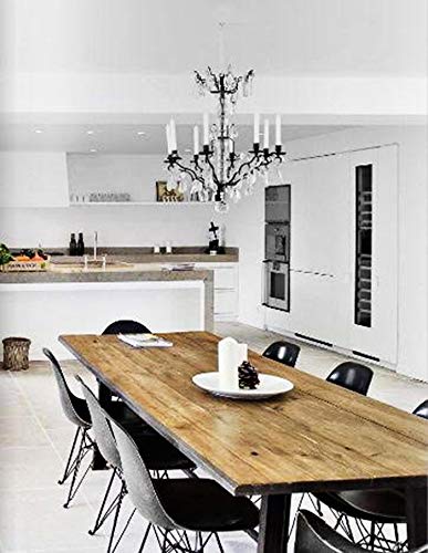 2xHome CH-RayBWR Dining Chair, Black,1 piece