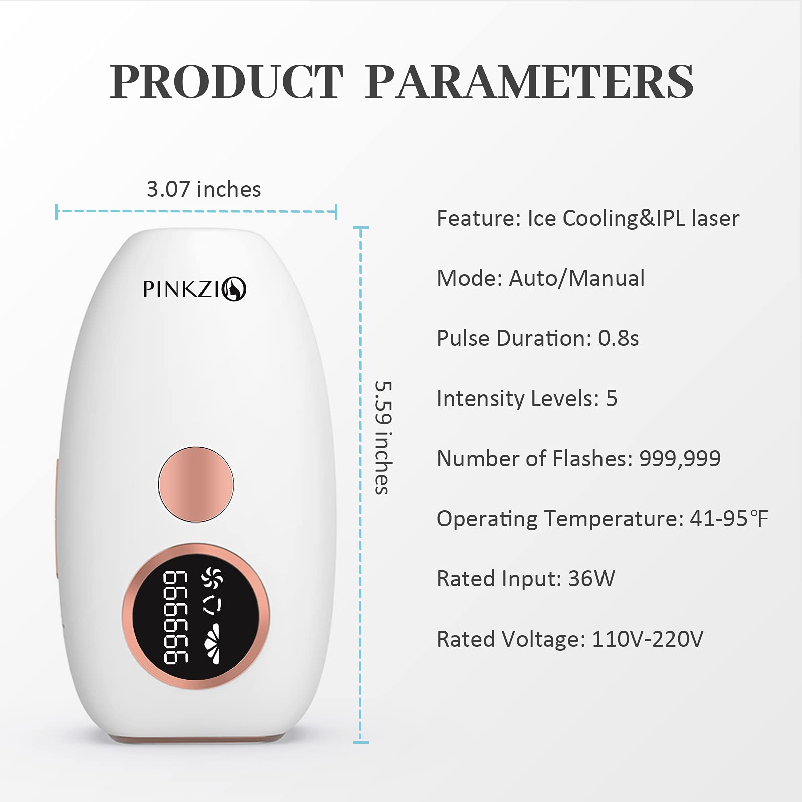Laser Hair Removal Device for Women Permanent with Painless Ice Cooling Function IPL Hair Removal at-Home Upgraded to 999,999 Flashes for Face Armpits Legs Arms Bikini Line