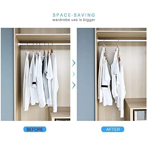12pcs Clothes Hanger Connector Hooks Plastic 3 Layer Cabinet Clothes Connection Cascading Clothes Hanger Hooks Folding Storage Clothes Rack Organizer Accessories