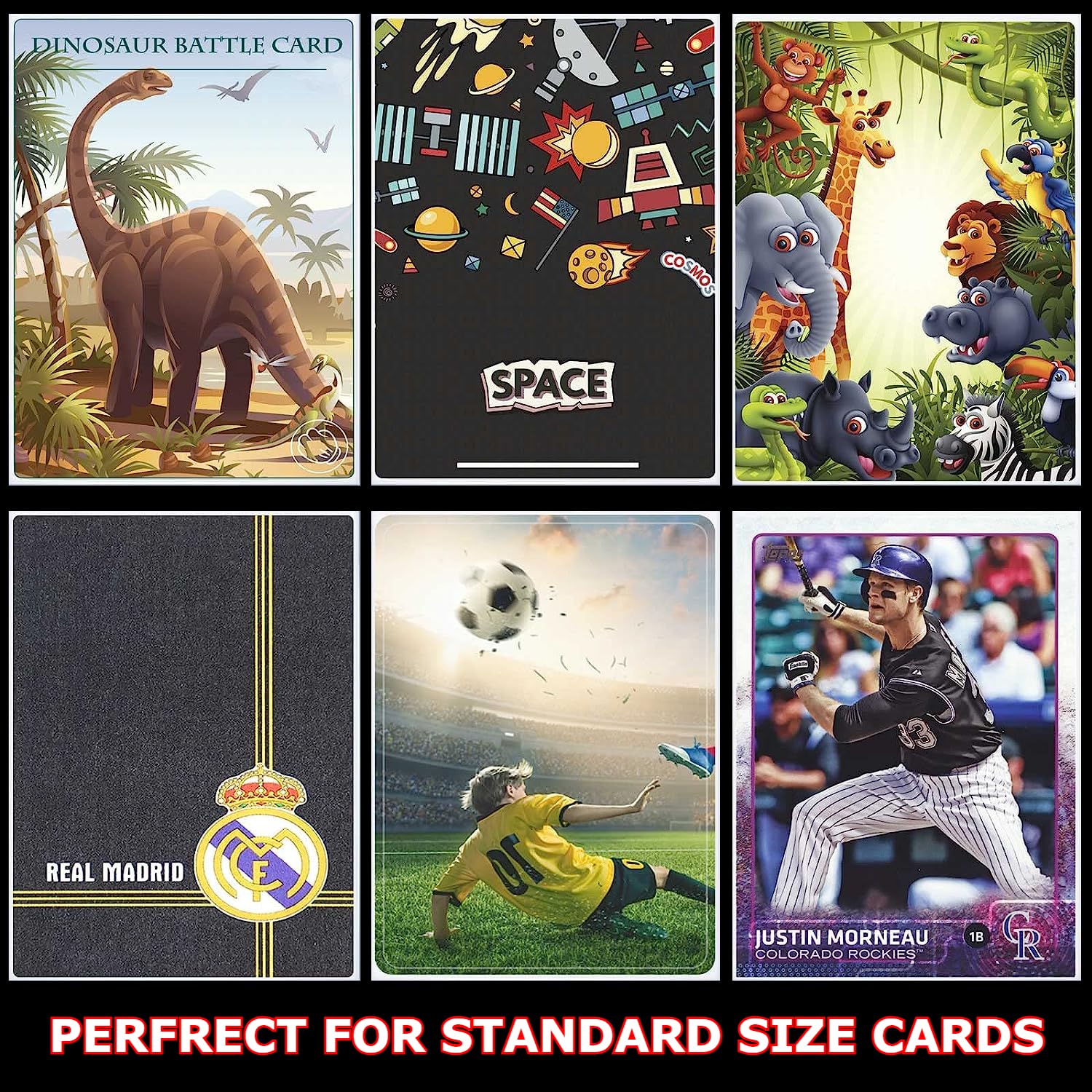 100 Pcs Standard Size Card Sleeves - Premium Penny Sleeves for Sports Cards, TCG, MTG - Protect Your Collectibles with HOBBYTECH (1 Pack)
