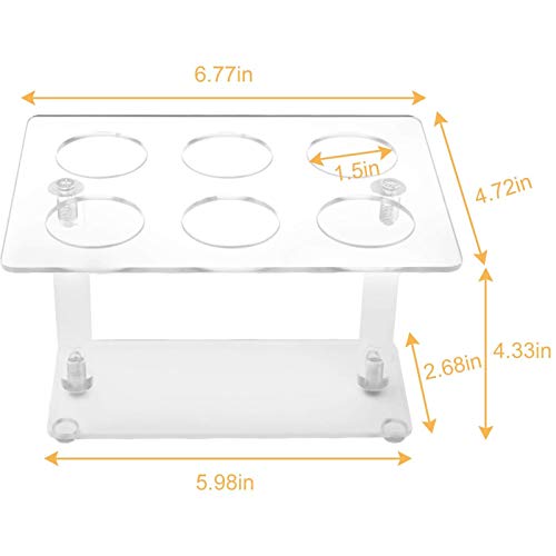 Ailelan Cone Holder, Clear Acrylic Ice Cream Cone Holder, Cone Display Stand, Sushi Hand Roll Stand Cone Holders for Parties, Weddings Birthday Parties, Buffets, Christmas (6 Holes)