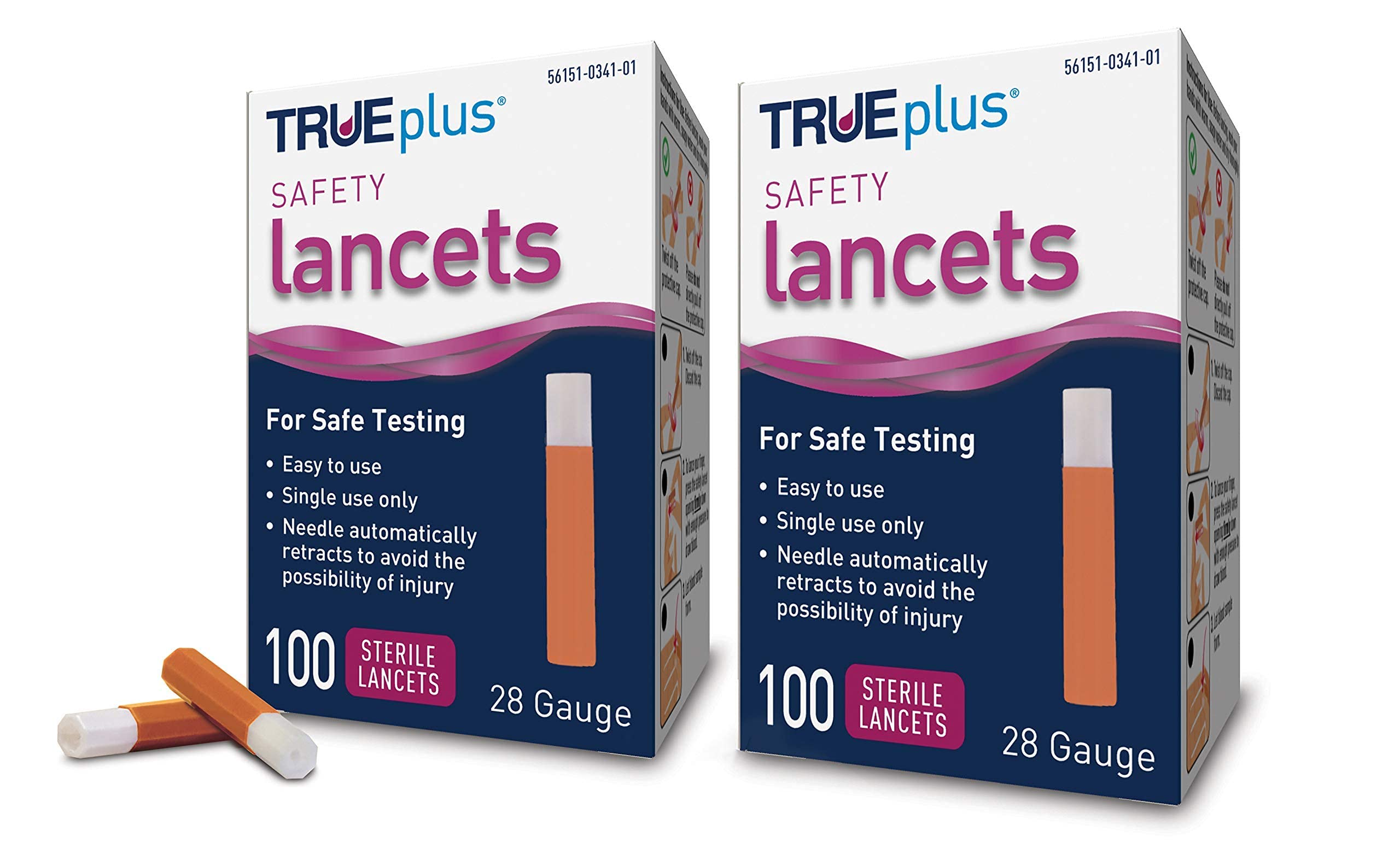 2X 100ct TRUE METRIX Test Strips + 2X 100ct TRUEplus 28g Safety Lancets