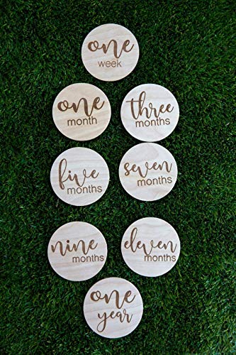 Baby Milestone Wood Circles