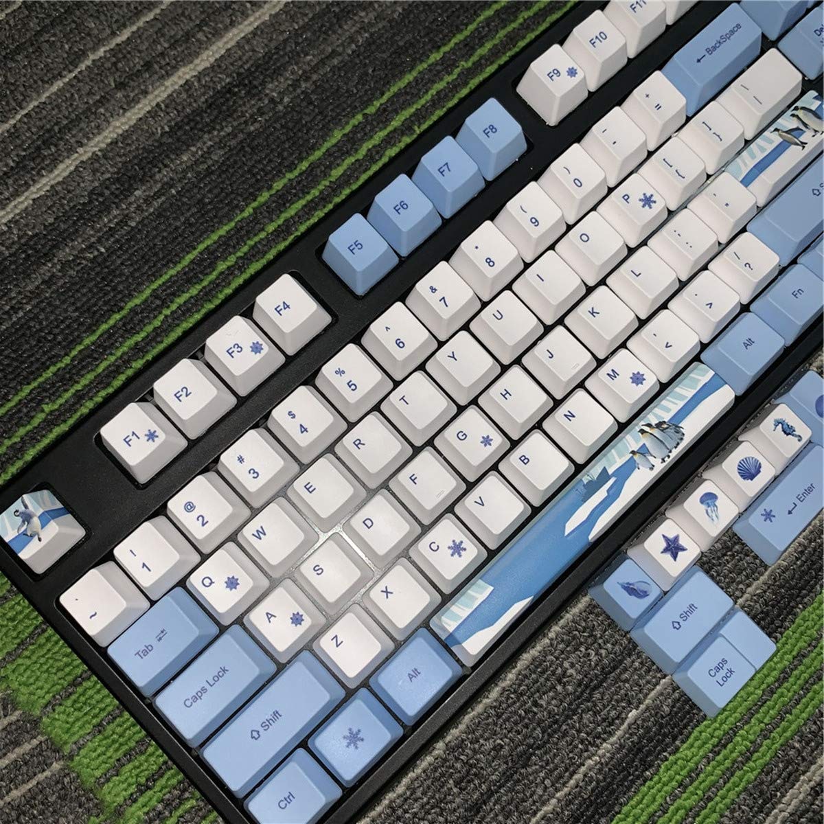 104 Keys Penguin OEM Profile PBT Keycaps Top Printed Dye Sublimation Switch for Cherry RGB MX Mechanical Keyboard Gaming Replace
