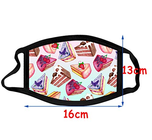 5/10PCS Fashion Halloween Classic Pattern Face Bandanas Washable Reusable Facewear for Kids Boy Girl (5PC,c)